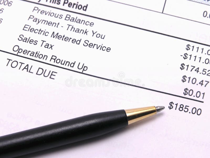 Electric Bill stock photo. Image of cost, dollar, expense - 1809890