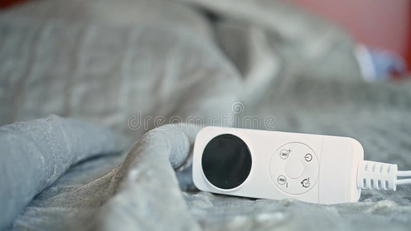 Electric Blanket with Controller with a Sleeping People on the ...