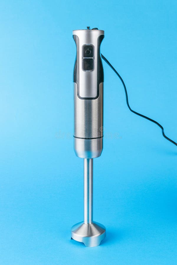 Electric Blender with a Wire on a Blue Background Stock Image - Image ...