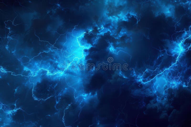 Electric Blue. Abstract Lightning Concept Stock Illustration ...