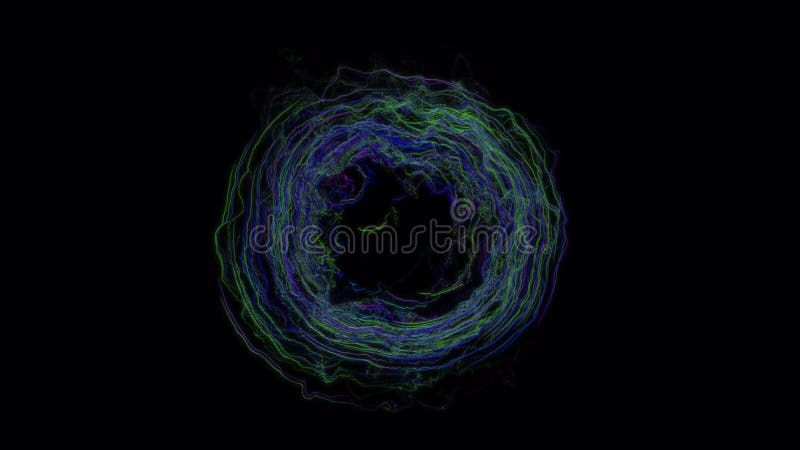 Electric Blue Circle Against Black Backdrop Represents Science and ...