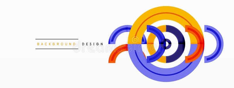 Electric Blue Circle with a Parallel Line, Logo Art on White Background ...