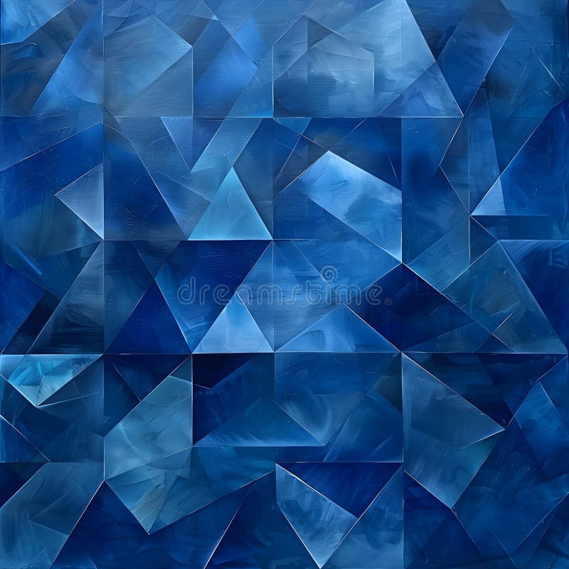 Symmetrical Pattern Triangles Aqua Electric Blue Background Stock ...