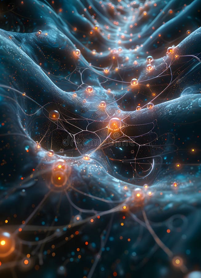 An Electric Blue Image of Interconnected Nerve Cells Resembling a ...