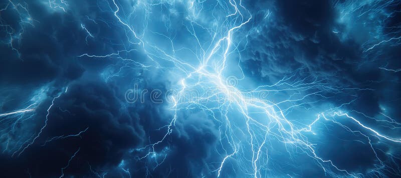 Electric Blue Lightning Hole Vortex and Smoke Effect Background Stock ...