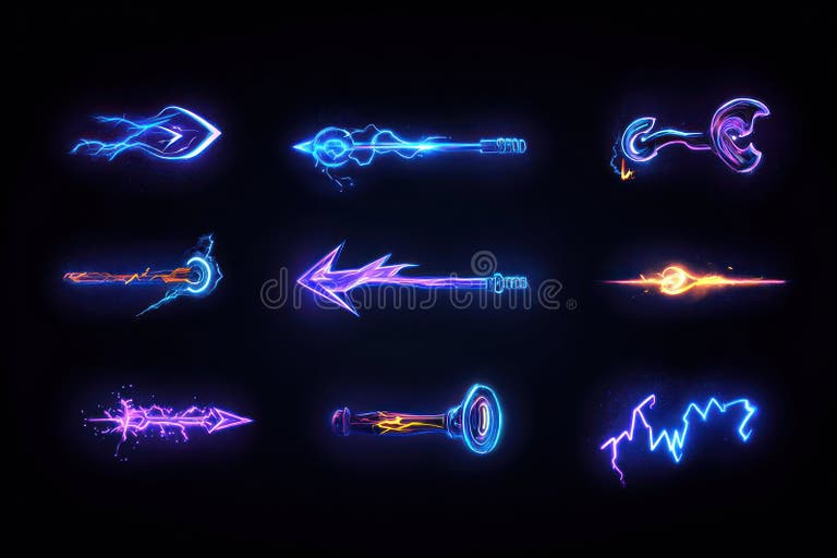 Electric Blue Lightning Photo Frames with Thunderbolt Effect - Set of ...