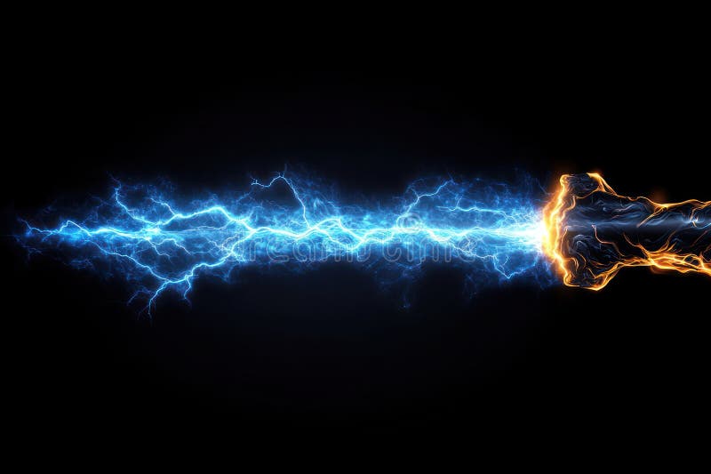 Electric Blue Lightning Rectangular & Square Photo Frames with ...