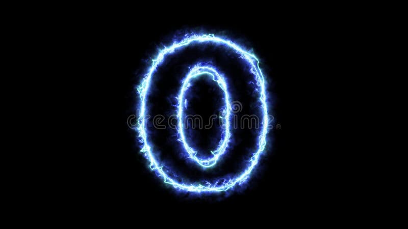 Electric Blue Number 0 Reveal on Black Background Stock Footage - Video ...
