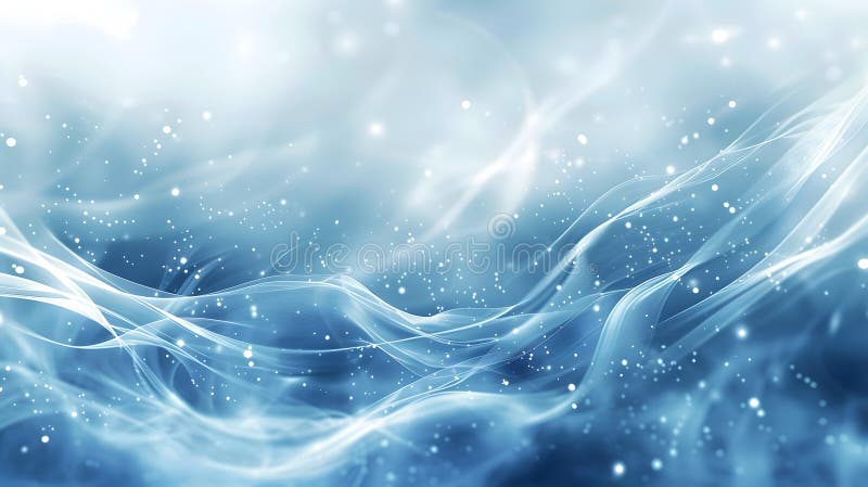 Electric Blue Pattern with Waves Snowflakes on Liquid Surface Stock ...