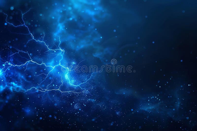 Electric Blue Patterns in Midnight Space Stock Illustration ...