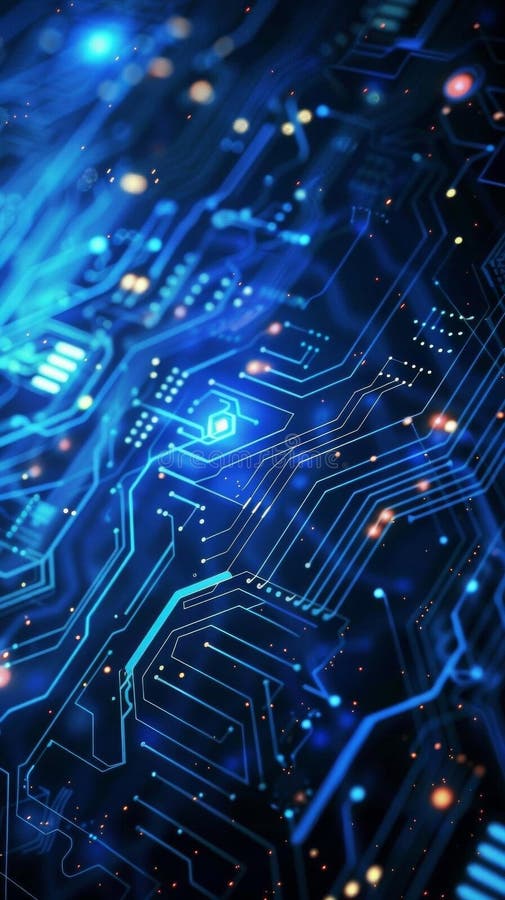 Electric Blue Patterns in Space Stock Illustration - Illustration of ...