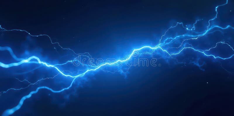 Electric Blue Plasma Streaks Across a Dark Backdrop High Angle View ...