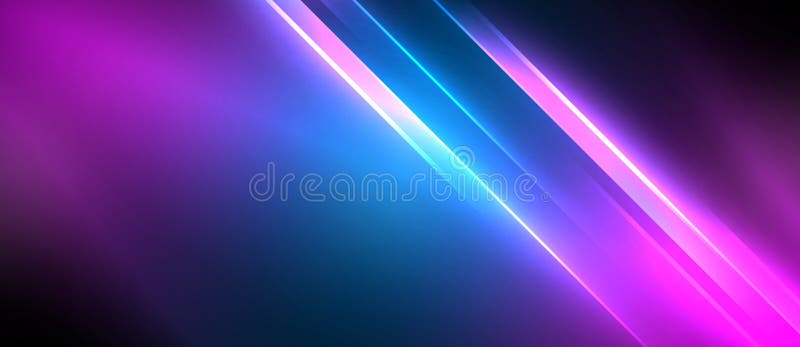 Electric Blue and Violet Light Beam Creating Visual Effects on a Dark ...