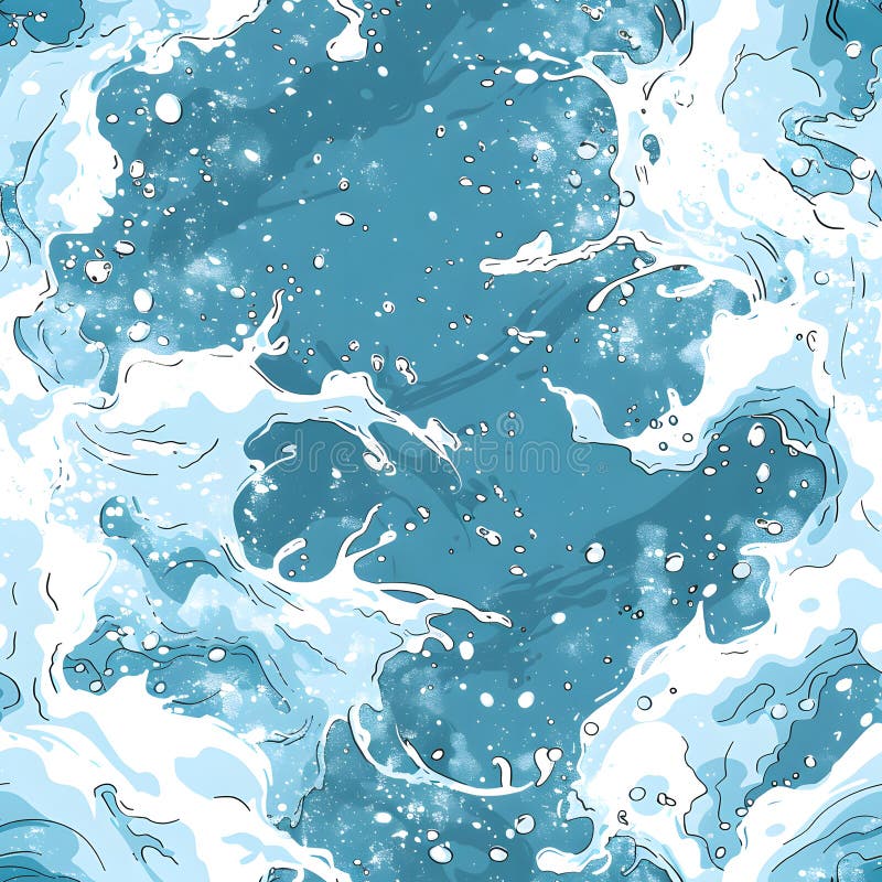 Electric Blue Waves Pattern in Transparent Ocean Water Stock Image ...