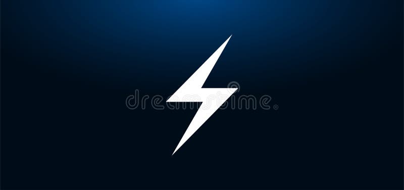 Electric Bolt Icon Abstract Digital Design Blue Background Stock ...