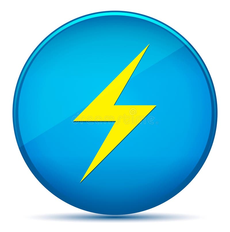 Electric Bolt Icon Crystal Blue Banner Background Stock Illustration ...