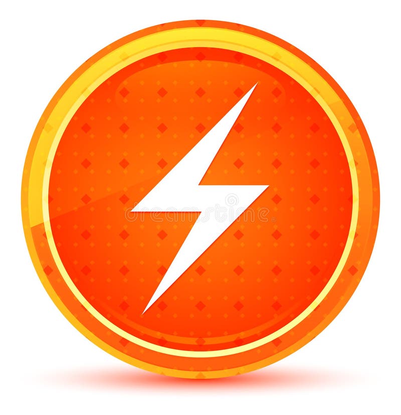 Electric Bolt Icon Round Blue Push Button Stock Illustration ...