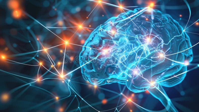 Electric Brain Activity: a Visual Exploration Stock Illustration ...