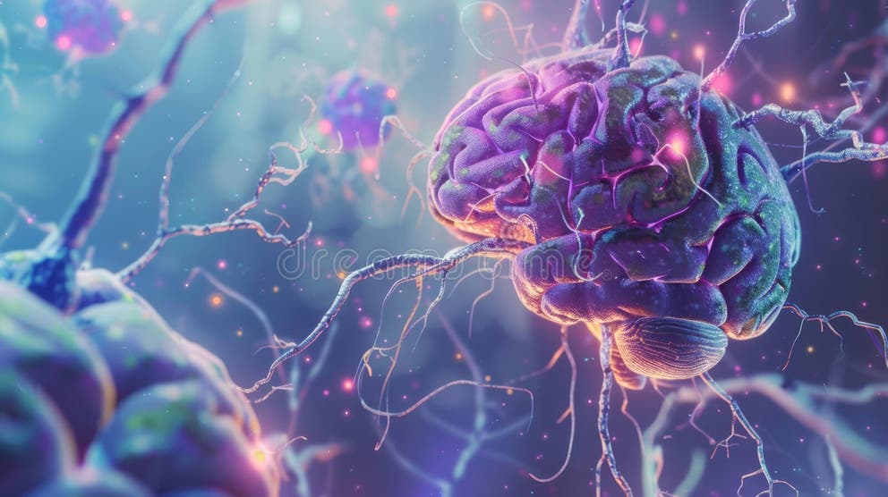 Electric Brain Activity: a Visual Exploration Stock Illustration ...