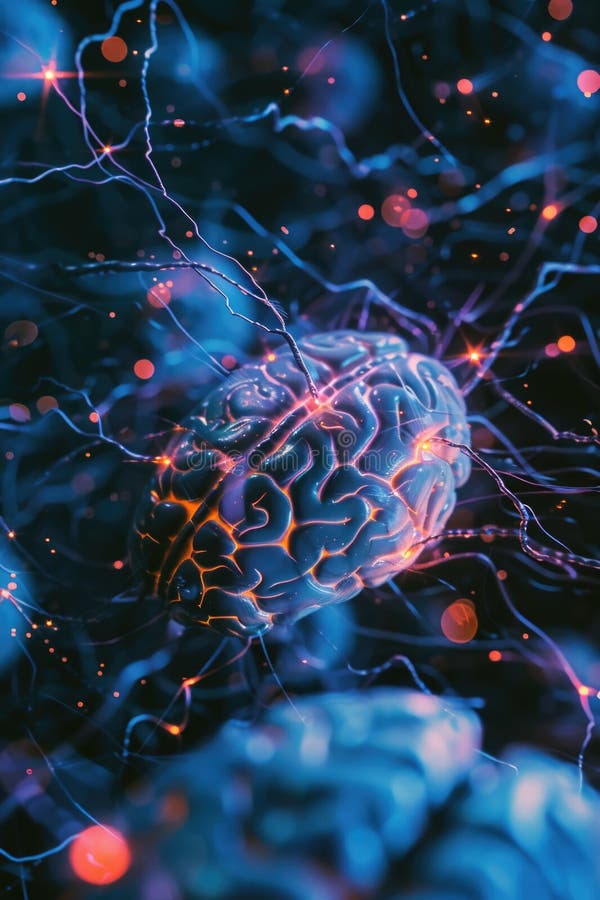 Electric Brain Connections stock image. Image of science - 371568167