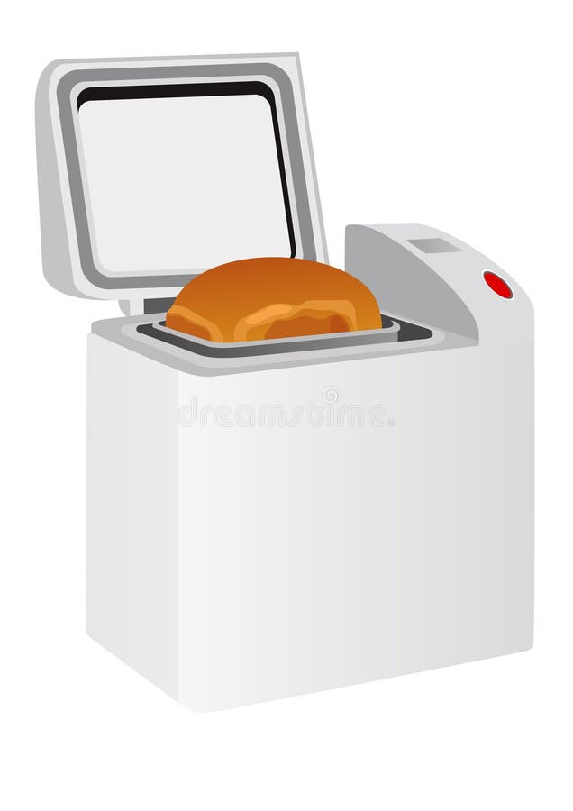 Electric bread maker stock illustration. Illustration of modern - 19395132