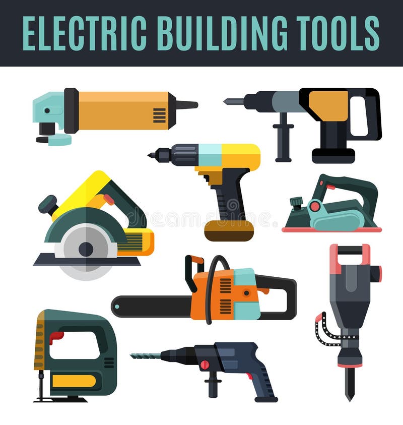 Electric building tool stock vector. Illustration of building - 94773807