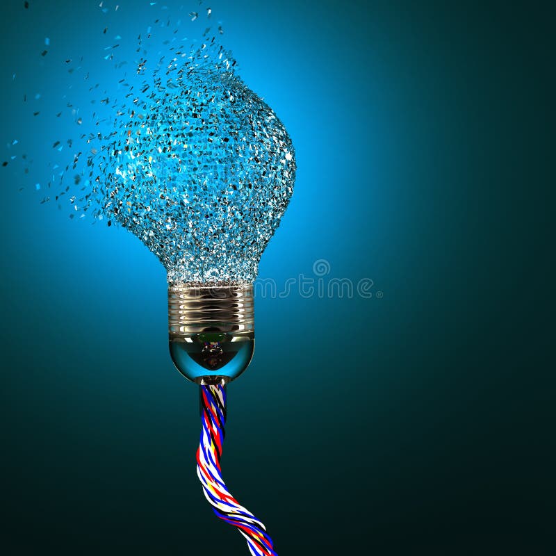 Electric bulb explosion stock illustration. Illustration of exploding ...