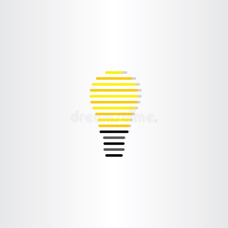 Electric Bulb Icon Stylized Vector Design Stock Vector - Illustration ...