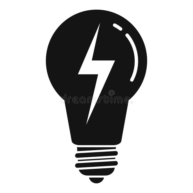 Electric Bulb Light Icon, Simple Style Stock Illustration ...