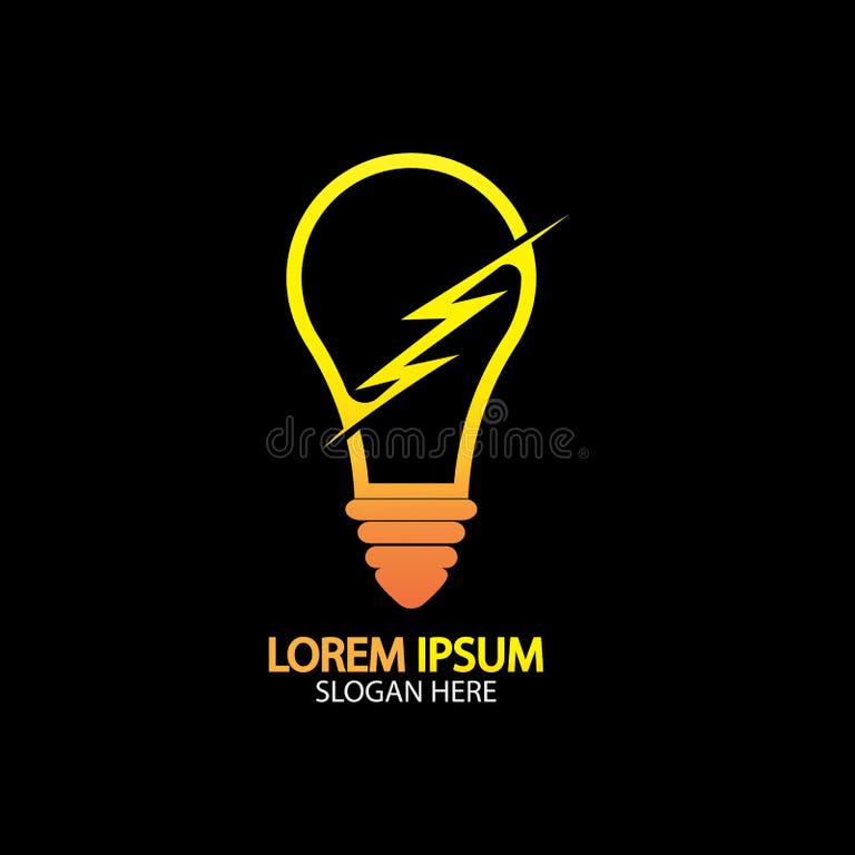 Electric Bulb Logo and Icon Vector Design Template Stock Vector ...