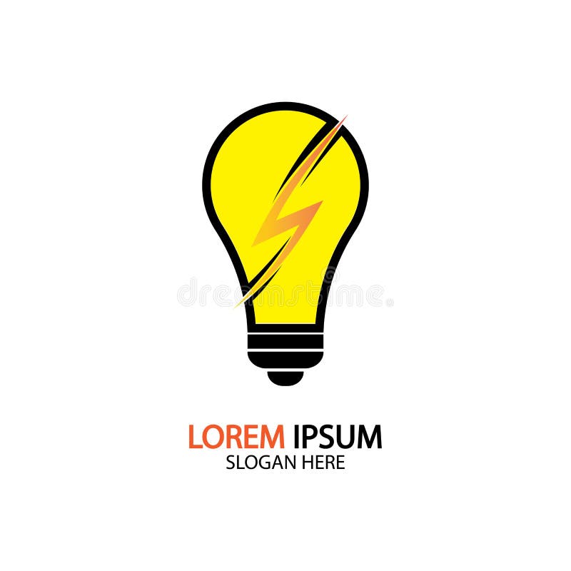 Electric Bulb Logo and Icon Vector Design Template Stock Vector ...