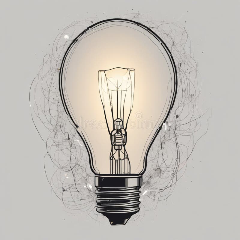 The Electric Bulb Technology Stock Illustration - Illustration of ...