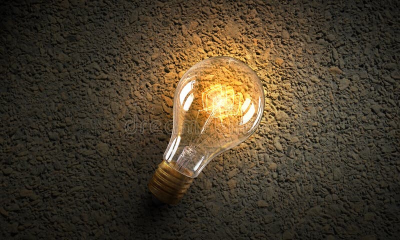 Electric bulb on texture stock photo. Image of glass - 81681208
