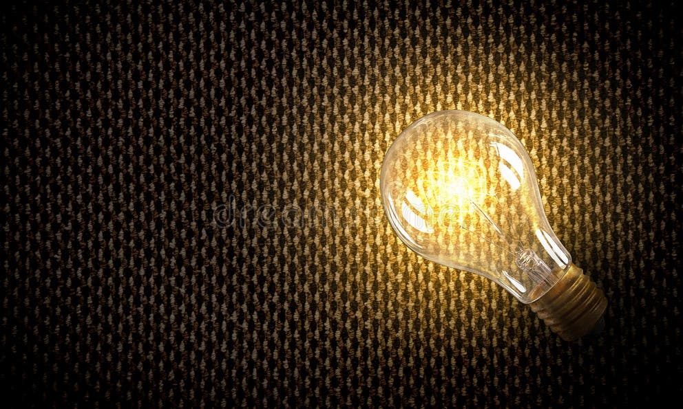 Electric bulb on texture stock illustration. Illustration of light ...