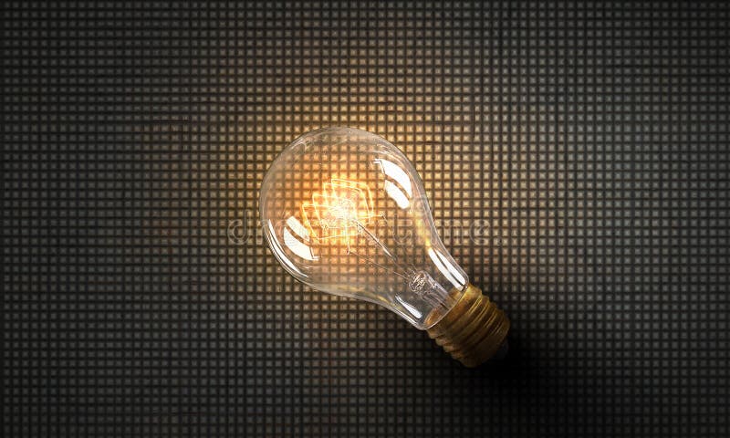 Electric Bulb on Texture . Mixed Media Stock Photo - Image of lightbulb ...