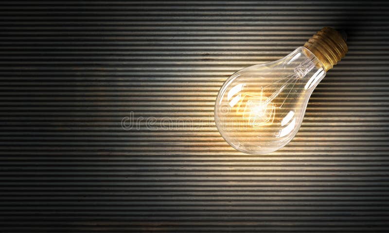 Electric Bulb on Texture . Mixed Media Stock Image - Image of save ...