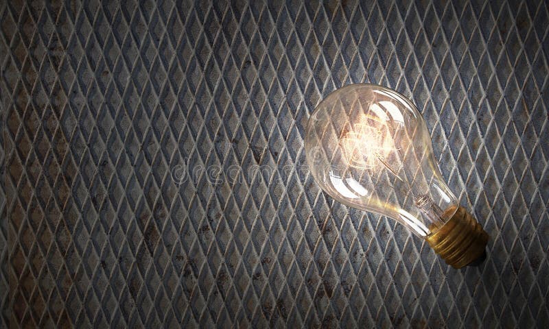 Electric Bulb on Texture . Mixed Media Stock Photo - Image of ...