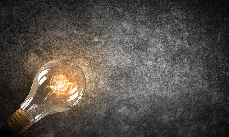 Electric Bulb on Texture . Mixed Media Stock Photo - Image of energy ...