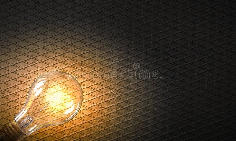 Electric Bulb on Texture . Mixed Media Stock Image - Image of idea ...