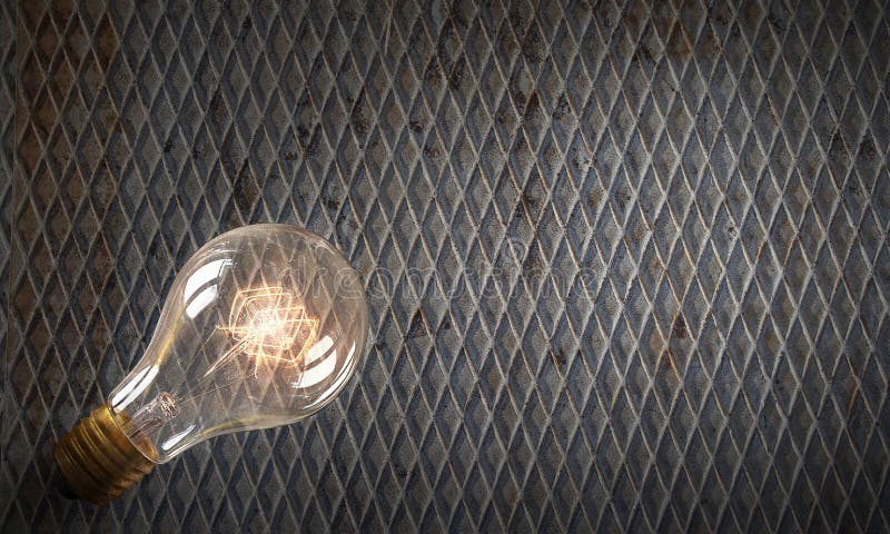 Electric Bulb on Texture . Mixed Media Stock Photo - Image of lamp ...