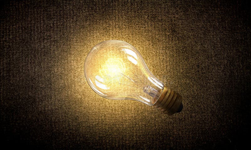 Electric Bulb on Texture . Mixed Media Stock Image - Image of ...