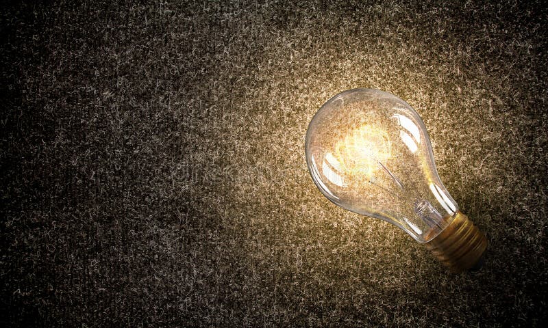 Electric Bulb on Texture . Mixed Media Stock Image - Image of bright ...