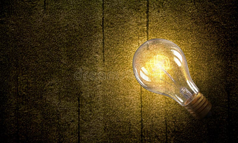 Electric Bulb on Texture . Mixed Media Stock Image - Image of watt ...
