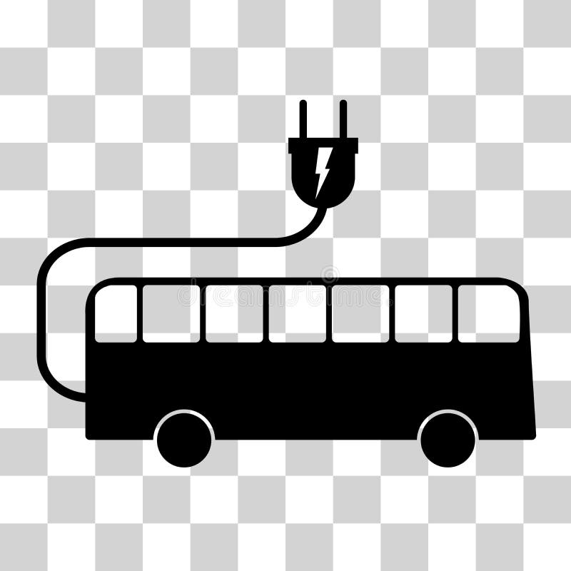 Electric bus sign stock vector. Illustration of auto - 131878792