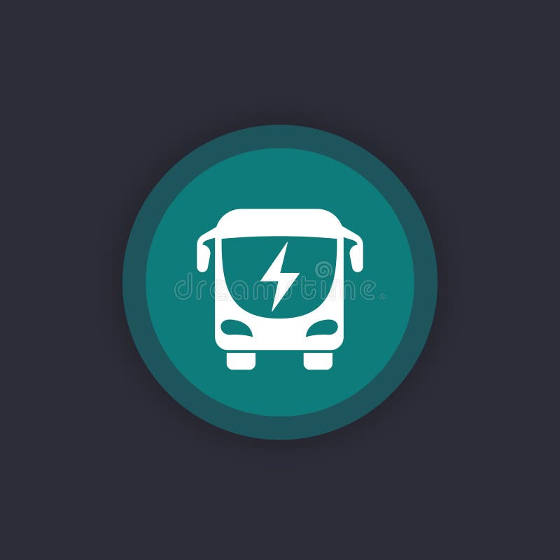 Electric bus vector icon stock vector. Illustration of public - 111380044
