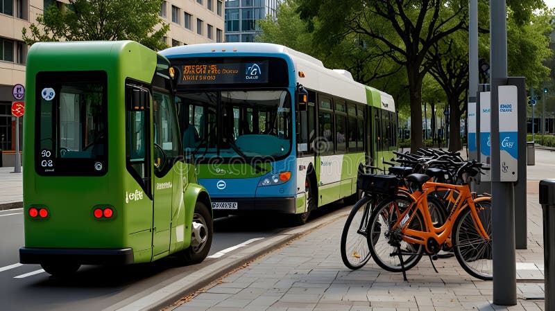 Electric Buses and Bike-sharing Stations in a Smart City Stock ...