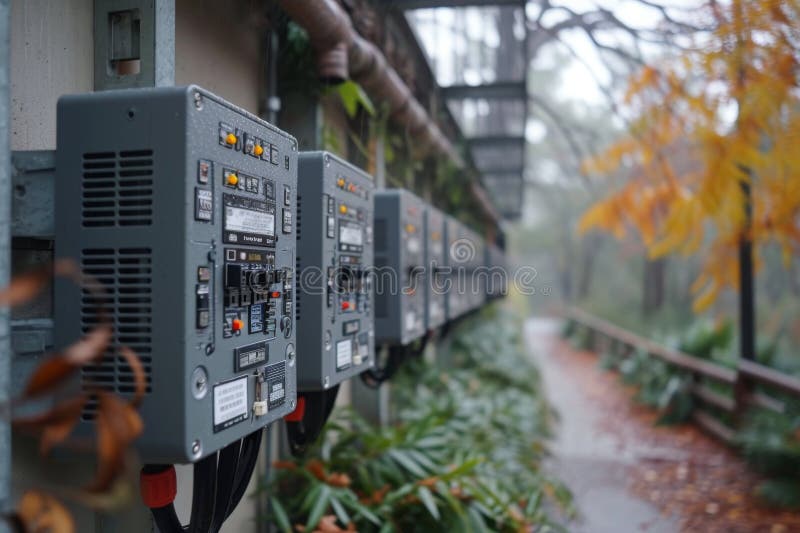 The Electric Cabinet is on the Street Stock Image - Image of energy ...