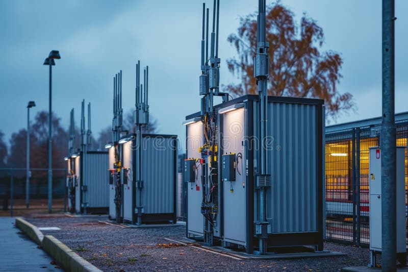 The Electric Cabinet is on the Street Stock Image - Image of signs ...