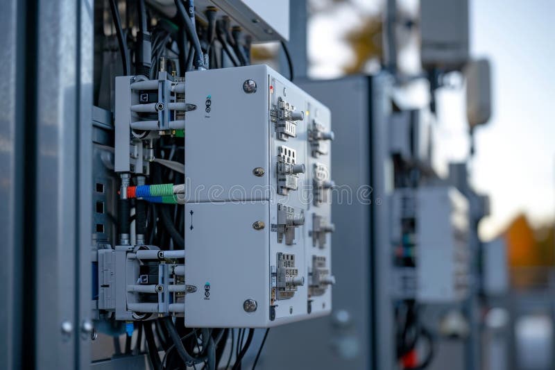 The Electric Cabinet is on the Street Stock Photo - Image of electrical ...