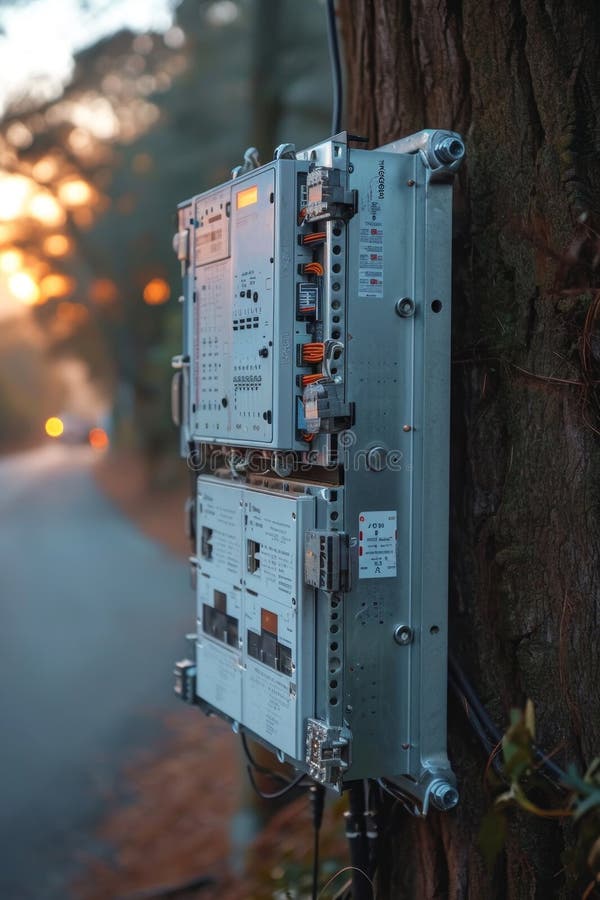 The Electric Cabinet is on the Street Stock Image - Image of substation ...